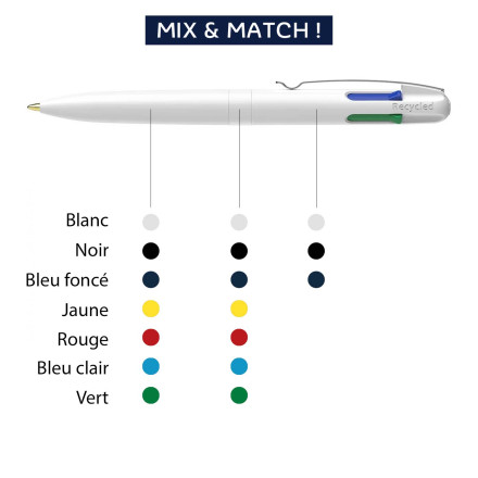 Stylo 4 Couleurs Mix & Match Personnalisable 'Take 4' - écriture ...
