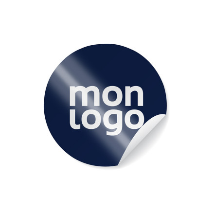 Sticker Rond En Vinyle Blanc Personnalisable 'Klister' | ObjetRama