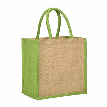 Sac En Jute Personnalisable Soufflet Colore 'Fali' | ObjetRama